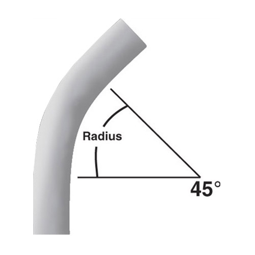 1 in. x 45-Degree x 24 in. Radius Plain End Schedule 40 Special Radius ...